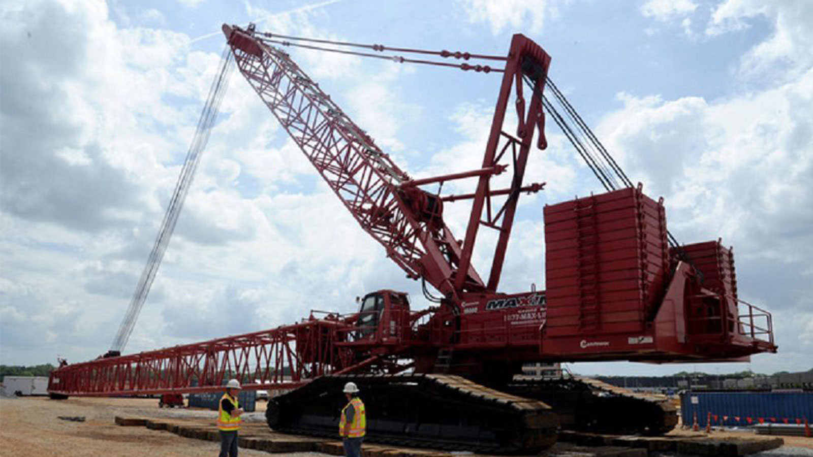 Big red crane is leaving the building – Redstone Gateway